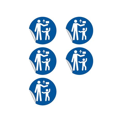 Lot d autocollants Tenir hors de la portée des enfants M055 ISO 7010