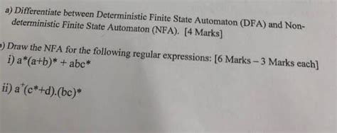 solved a differentiate between deterministic finite state