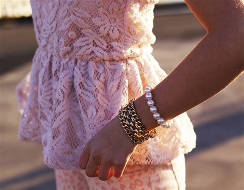 Elin Hansson Pink Peplum Top H M Pink Leopard Trousers H M Gold Bag