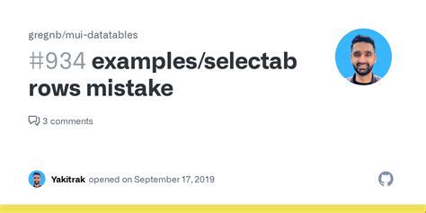 Examples Selectable Rows Mistake Issue Gregnb Mui Datatables