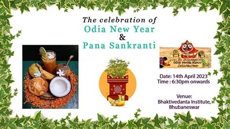 THE CELEBRATION OF ODIA NEW YEAR PANA SANKRANTI Bhaktivedanta Institute