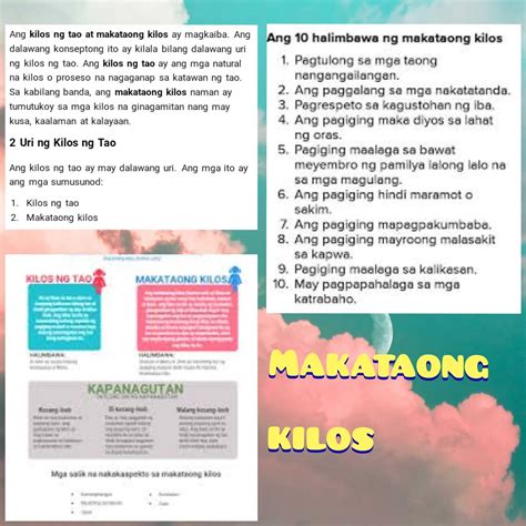 4 Na Makataong Kilos Brainly Ph