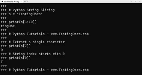 Python Strings TestingDocs