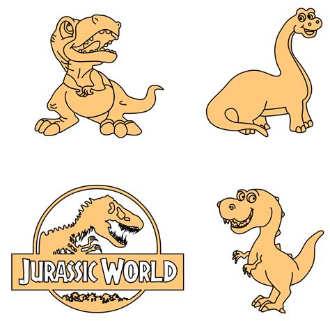 Archivo 3D Pack Vectores Corte Laser Figuras Dinosaurios Infantiles