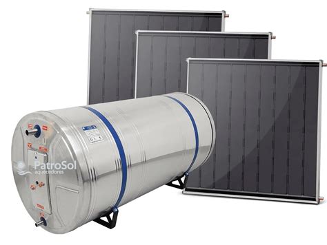 Kit Aquecedor Solar Boiler 300 Litros Desnível 3 Placas 1x1m