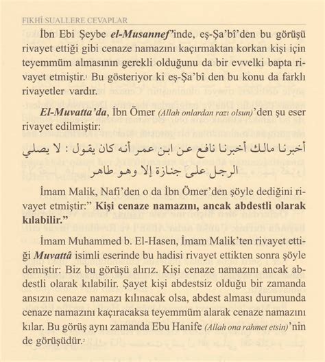 Cenaze namazı abdestsiz kılınır diyenler var bu doğru mudur Cübbeli