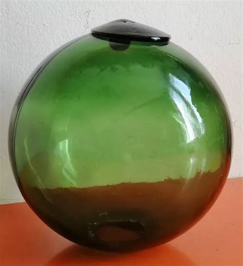 ANCIEN GLOBE TULIPE En Verre Soufflé Pour Lampe Boule Flotteur De Pêche