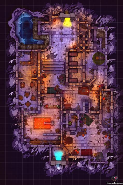 Underground Market Square Battle Map 22x33 R Battlemaps