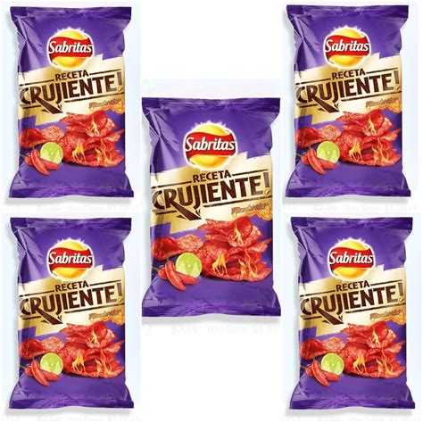 Receta Crujiente Flamin Hot Sabritas Mexican Chips 5 Bags Etsy