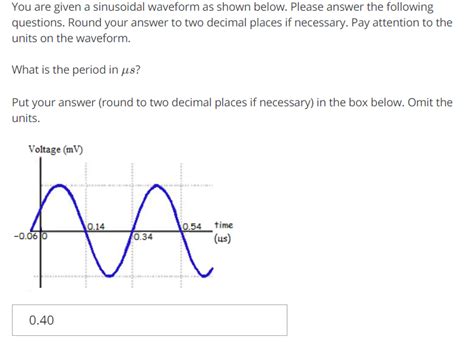solved you are given a sinusoidal waveform as shown below