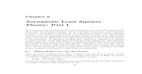 pdf chapter 6 asymptotic least squares theory part i dokumen tips