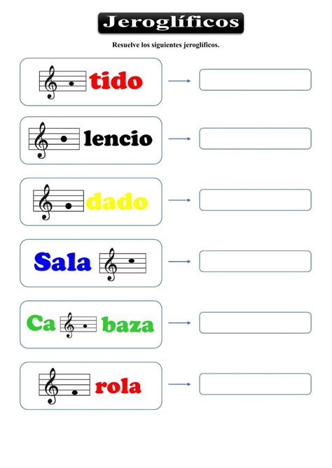 Ficha Online De Notas Musicales Para Y De Primaria Puedes Hacer