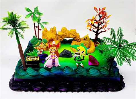 Amazon Zelda Deluxe Birthday Cake Topper Set Featuring Random