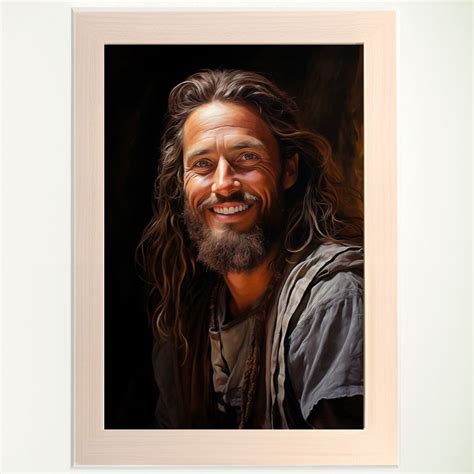 Jesus Laughing Smiling Christ Digital Print Jesus Smiling Picture Of