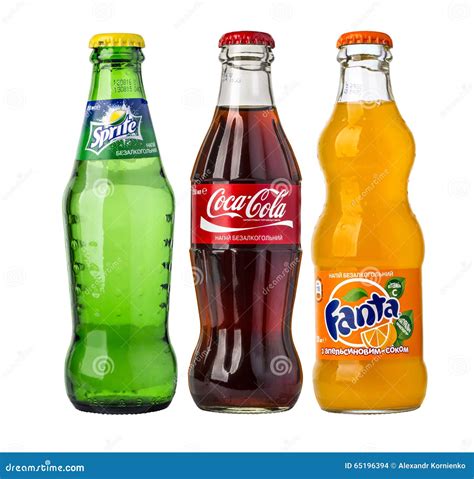 Fanta Glass Bottle With Coca Cola Red Crate Editorial Image