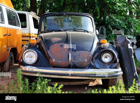 Old Volkswagen Sits In A Junkyard Stock Photo Alamy