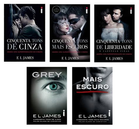 Kit 5 Livros Cinquenta Tons De Cinza Capa Filme Grey R 175 90 Em