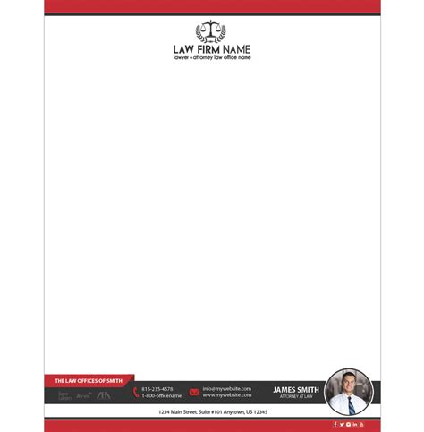 Attorney Letterhead Making An Impression In Free Sample