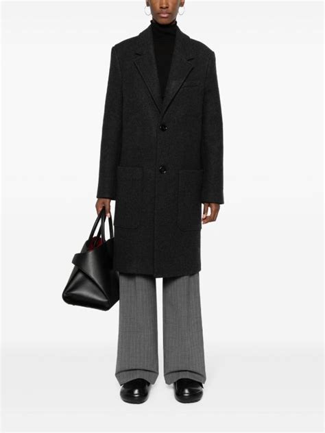 Single Breasted Wool Coat AMI Paris Eraldo US