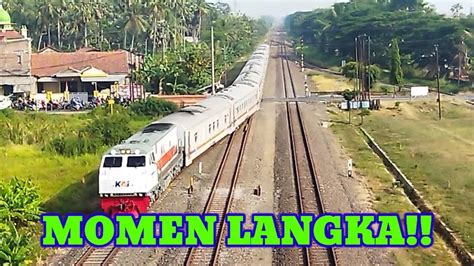 MOMEN LANGKA KA BANYU BIRU BERHENTI DI STASIUN ALASTUA SEMARANG YouTube
