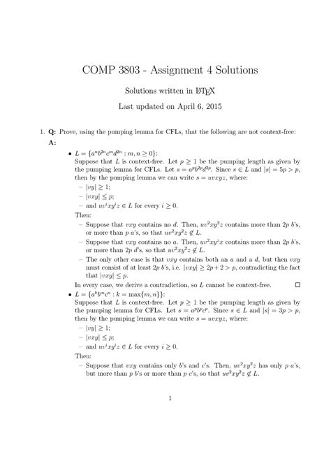 mandatory assignment 04 solutions comp 3803 assignment 4 solutions solutions written in