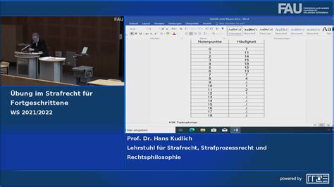 Übung im Strafrecht für Fortgeschrittene