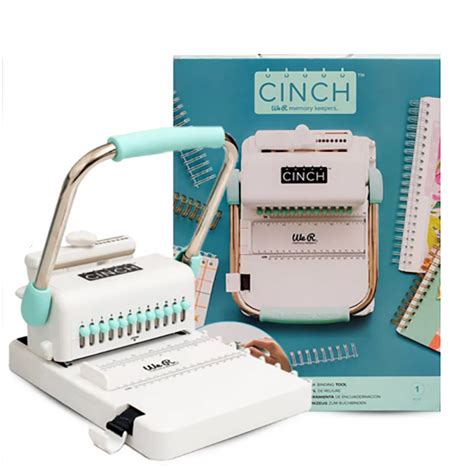 Maquina Anilladora The Cinch Redonda Celeste Nube De Papel