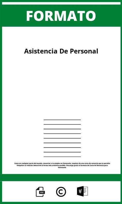 Formato De Asistencia De Personal 2024