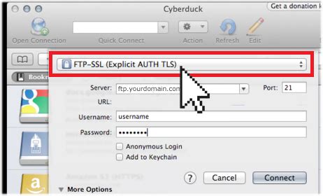 Uploading Your Web Files Using Cyberduck Mac Doteasy Web Hosting Canada