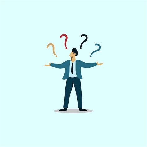 Premium Vector Businessman Question Problem Solving Think About