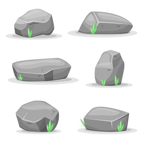 Boulder Stones Vector Design Illustration Isolated On White Background