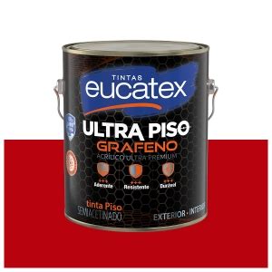 Tinta Acrílica Premium Ultra Piso Grafeno 3 6 Litros Vermelho Segurança
