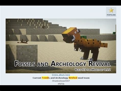 How To Install The Fossils Archeology Mod Dinosaur Mod For Minecraft