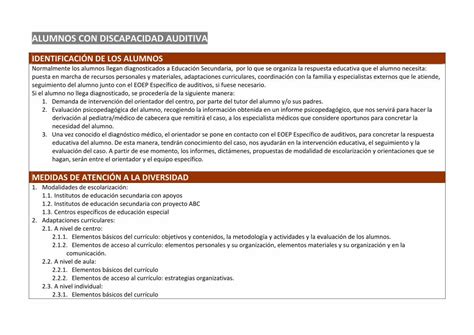 PDF IDENTIFICACIÓN DE LOS ALUMNOS Atención a la diversidad