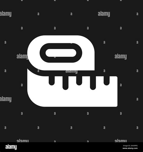 Tape Line Dark Mode Glyph Ui Icon Stock Vector Image Art Alamy