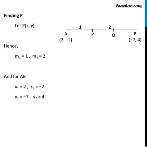 example 8 find coordinates of points of trisection section formula
