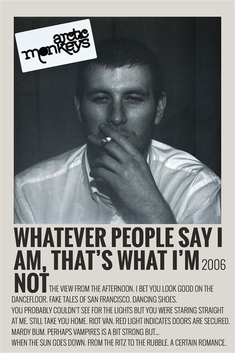 Alternative Minimalist Music Album Polaroid Poster Arctic Monkeys Artofit