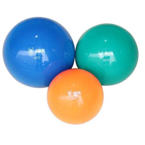 Kit Toning Ball Bola Tonificadora De Peso 1kg 2kg E 3 Kg Pilates