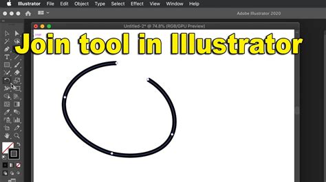 How To Join Tool In Illustrator Tutorial Graphicxtras YouTube