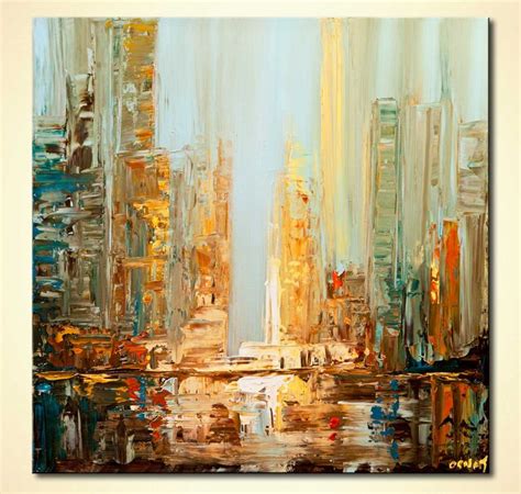 Abstract Paintings By Osnat Fine Art Daylight City Canvas Art