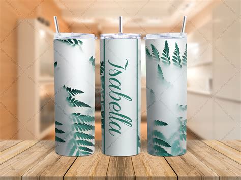 20oz Skinny Tumbler Mockup Canva Transparent Full View Wrap Etsy