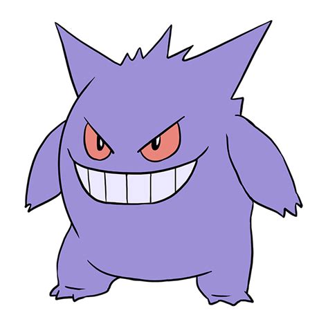 How to Draw Gengar from Pokémon Really Easy Drawing Tutorial