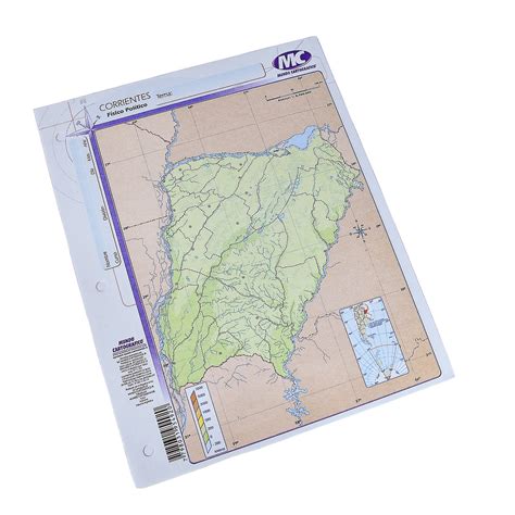 MAPA N3 X40U FISICO POLITICO CORRIENTES Distribuidora La Colo