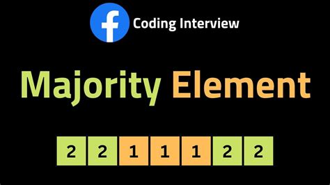 Majority Element Leetcode Blind Coding Interview Youtube