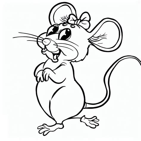 Coloriage Petite Souris Mignonne télécharger et imprimer gratuit sur