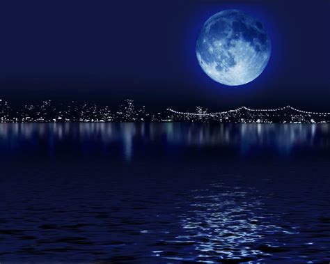 Dark Night Blue Moon Wallpaper Hd Wallpapers Backgrounds Dark N