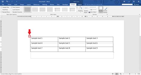How To Insert And Resize A Table In Microsoft Word 2016
