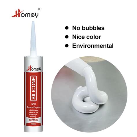 Acetic White Glass General Purpose Gp Clear Silicone Sealant For Diy