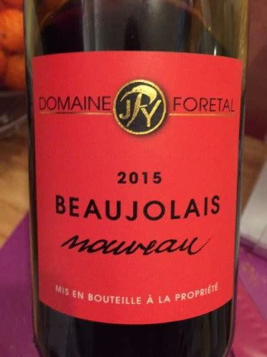2020 Domaine De Foretal Beaujolais Nouveau Vivino US