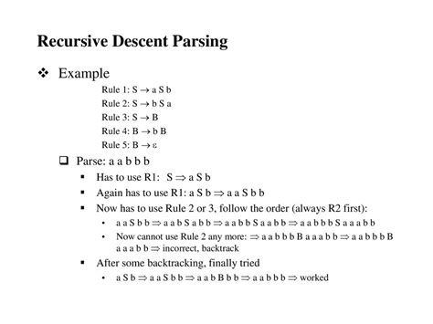 top down parsing ppt download